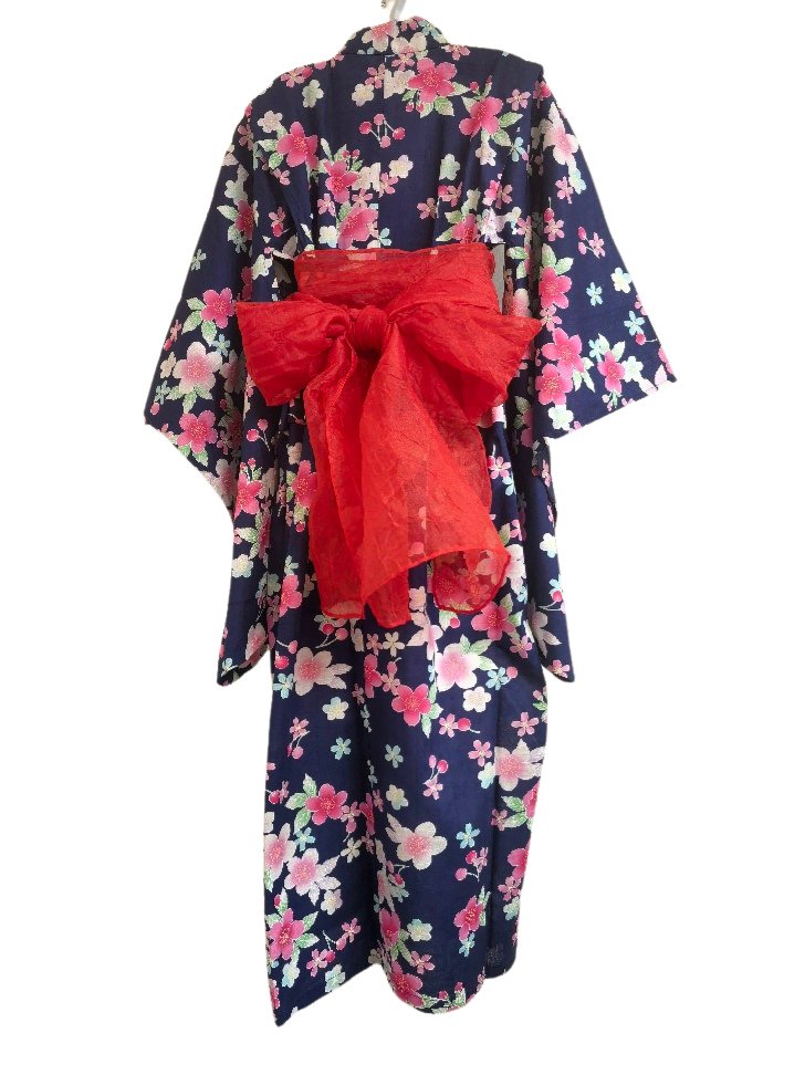 Yukata Girls Dark Blue Floral | Pac West Kimono