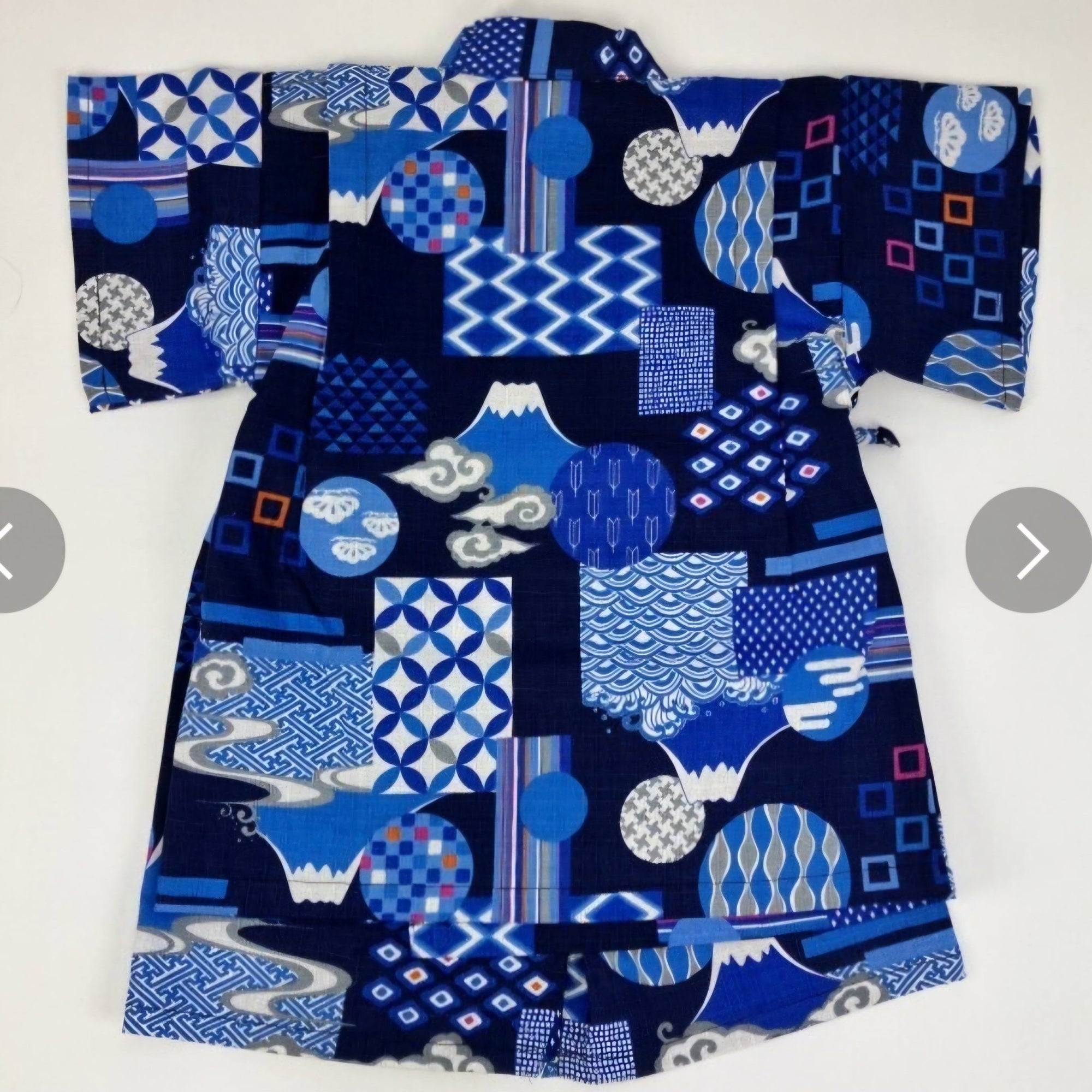 Jinbei Boys - Mt Fuji & Japanese patterns Navy | Pac West Kimono