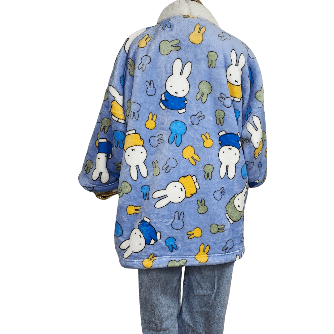Traditional Japanese Hanten coat - Cute Miffy Fleece -Blue | Pac West ...