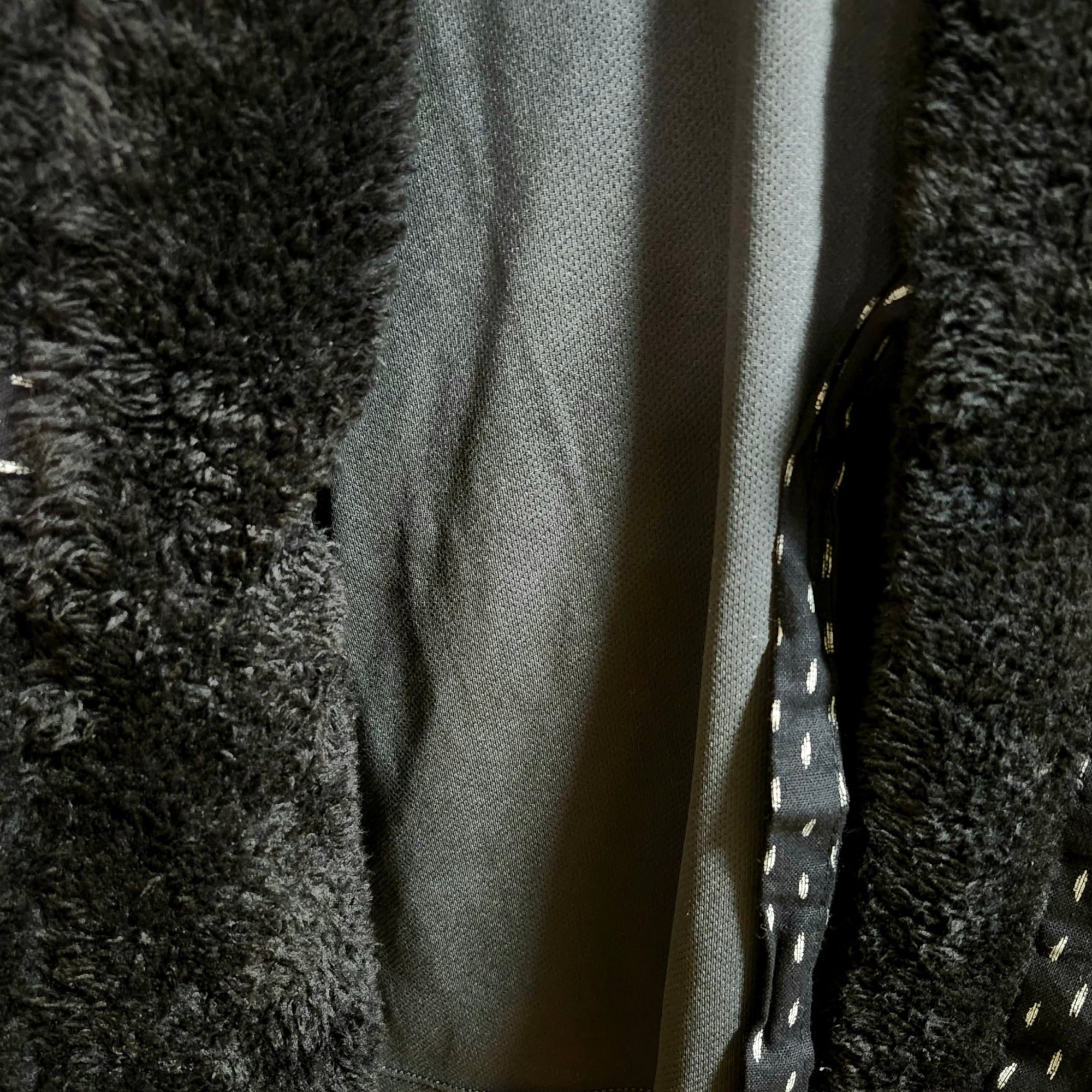 Traditional Japanese Hanten coat (unisex) - boa fleece lined Black ...