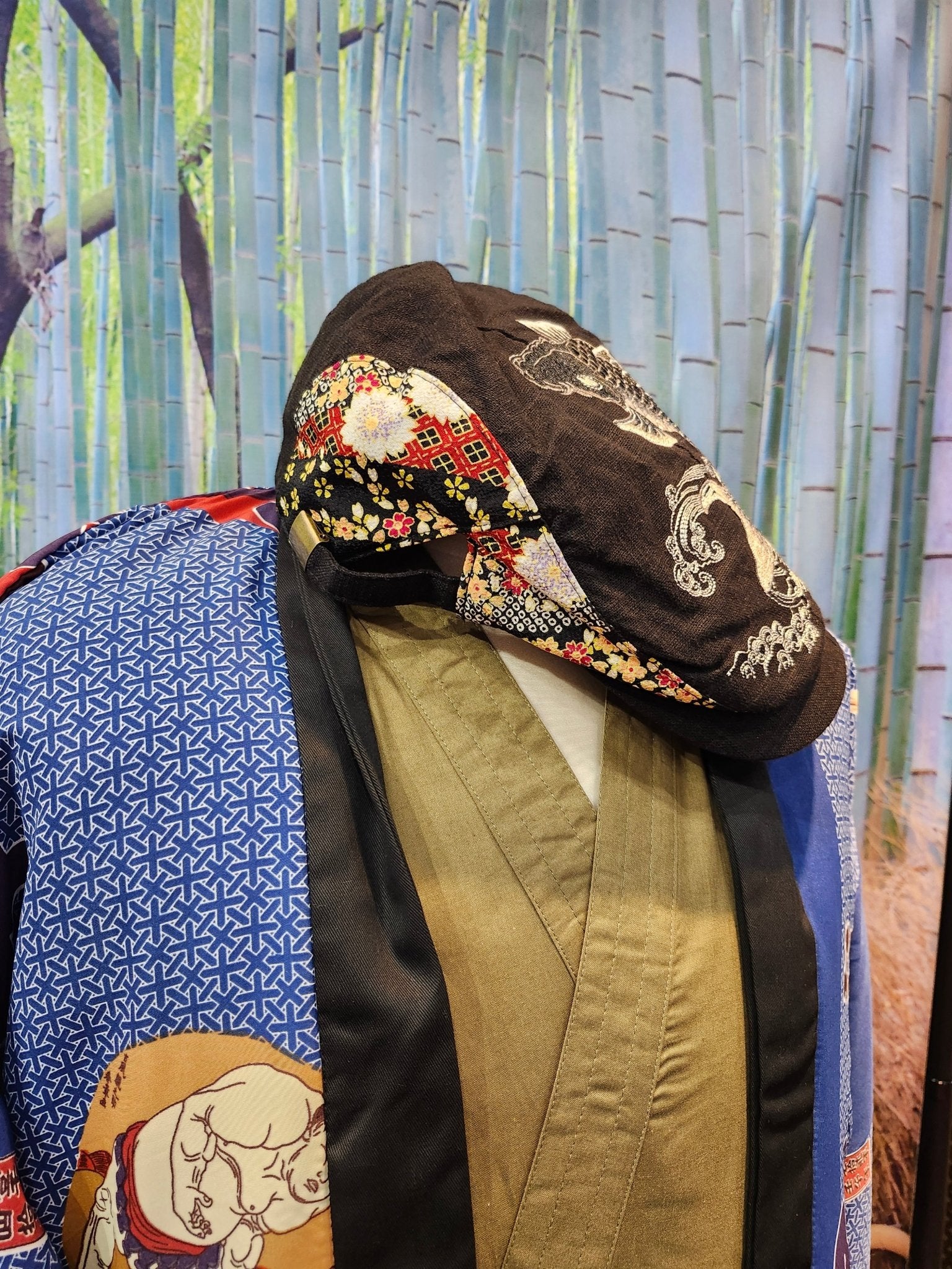 Embroidered Koi fish Beret Hat | Pac West Kimono
