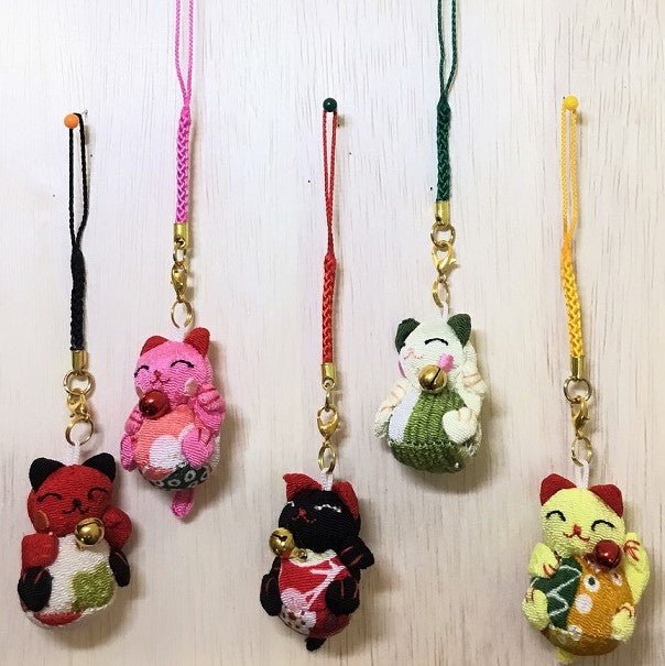 Maneki Neko, Lucky Cat mini keychain– Pac West Kimono