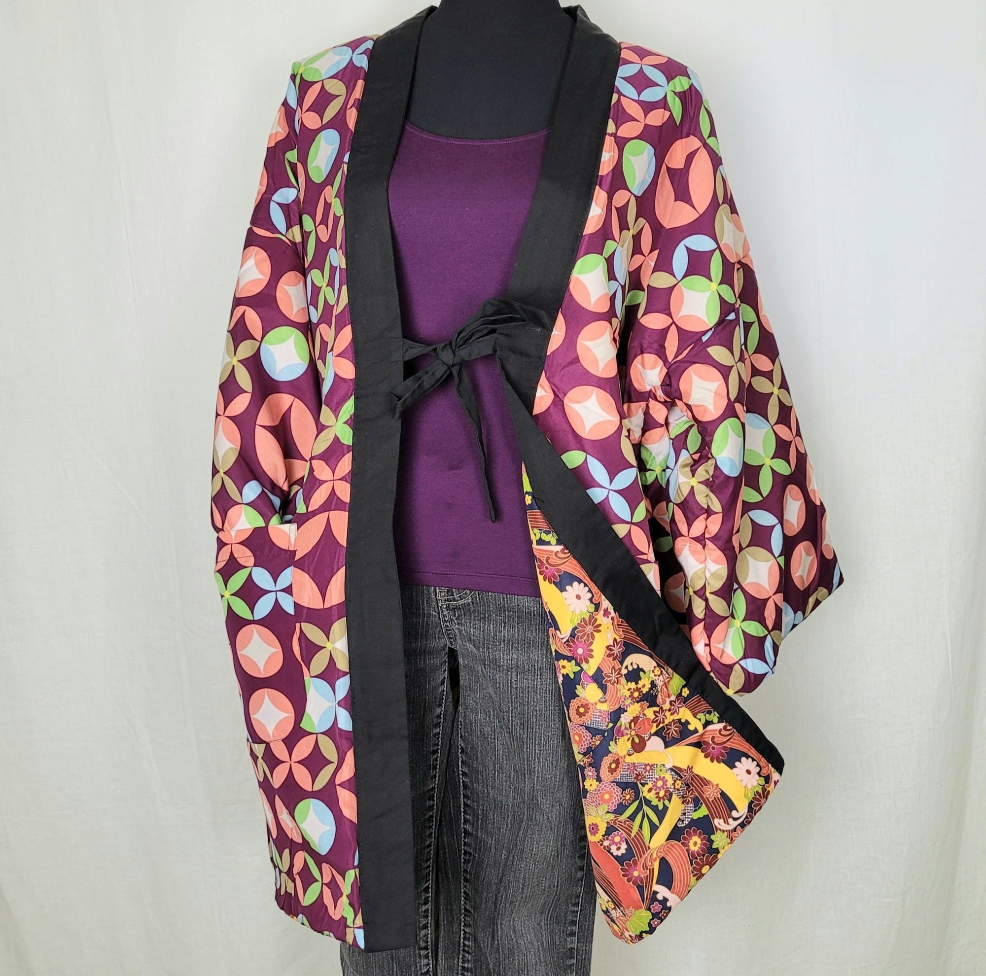 Women's Traditional Japanese Reversible Warm Hanten Coat– Pac West Kimono
