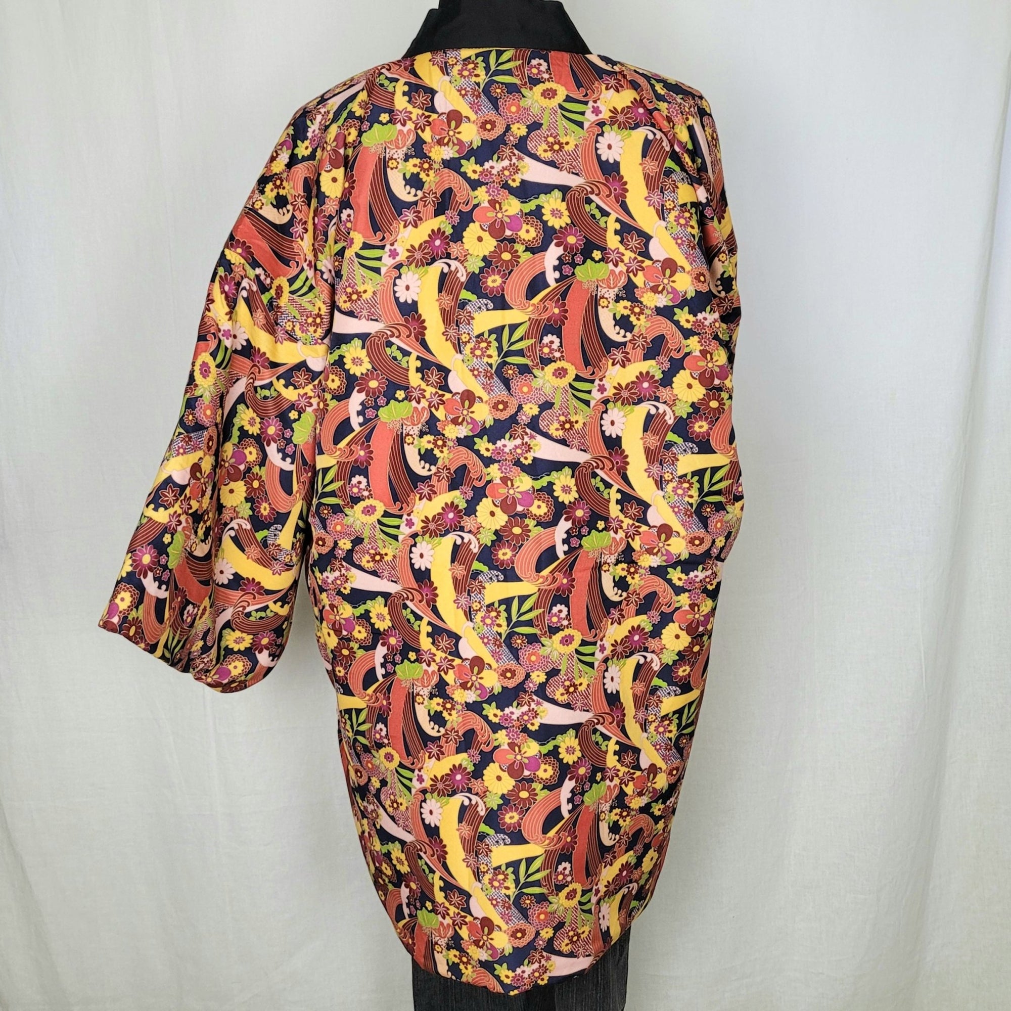 Women's Traditional Japanese Reversible Warm Hanten Coat | Pac West Kimono